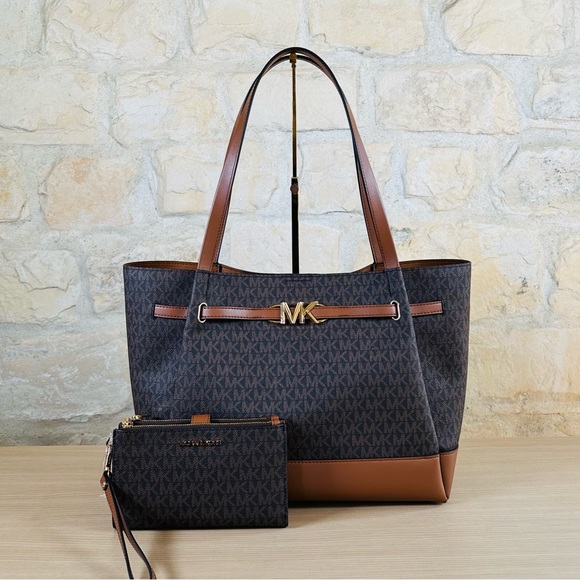 Michael Kors | Bags | Michael Kors Reed Lg Belted Womens Bag Shopper Tote Bag Brown Newwallet ...